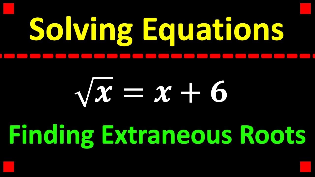 Checking For Extraneous Solutions YouTube checking-for-extraneous-solutions-youtube