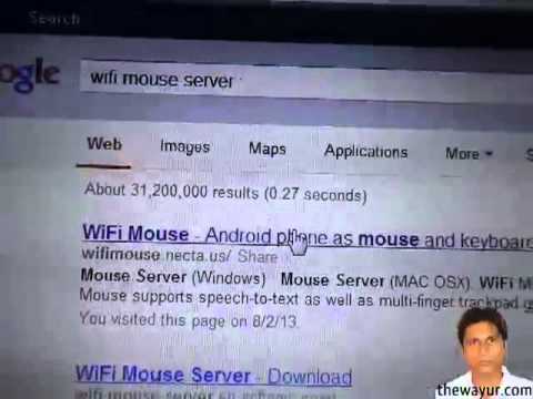 Hindi - android as mouse cursor using wifi mouse - thewayur - YouTube