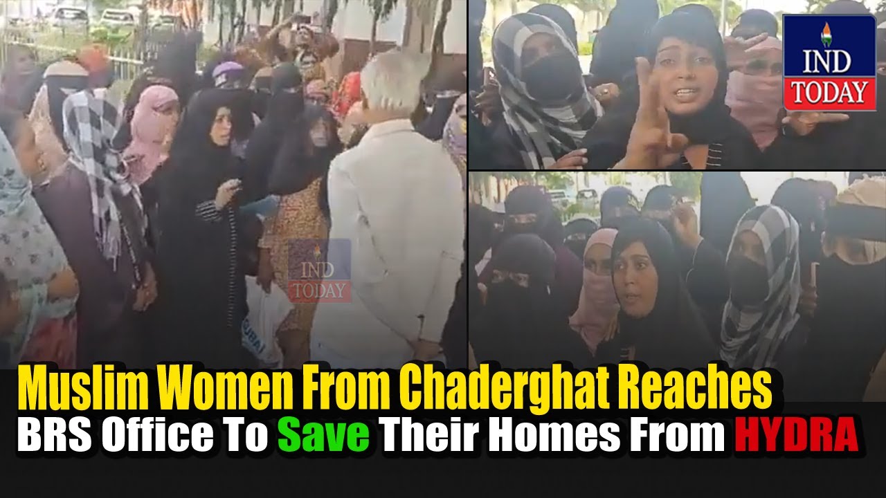 Women From Chaderghat Reaches BRS Office To Save Their Homes From HYDRA ...