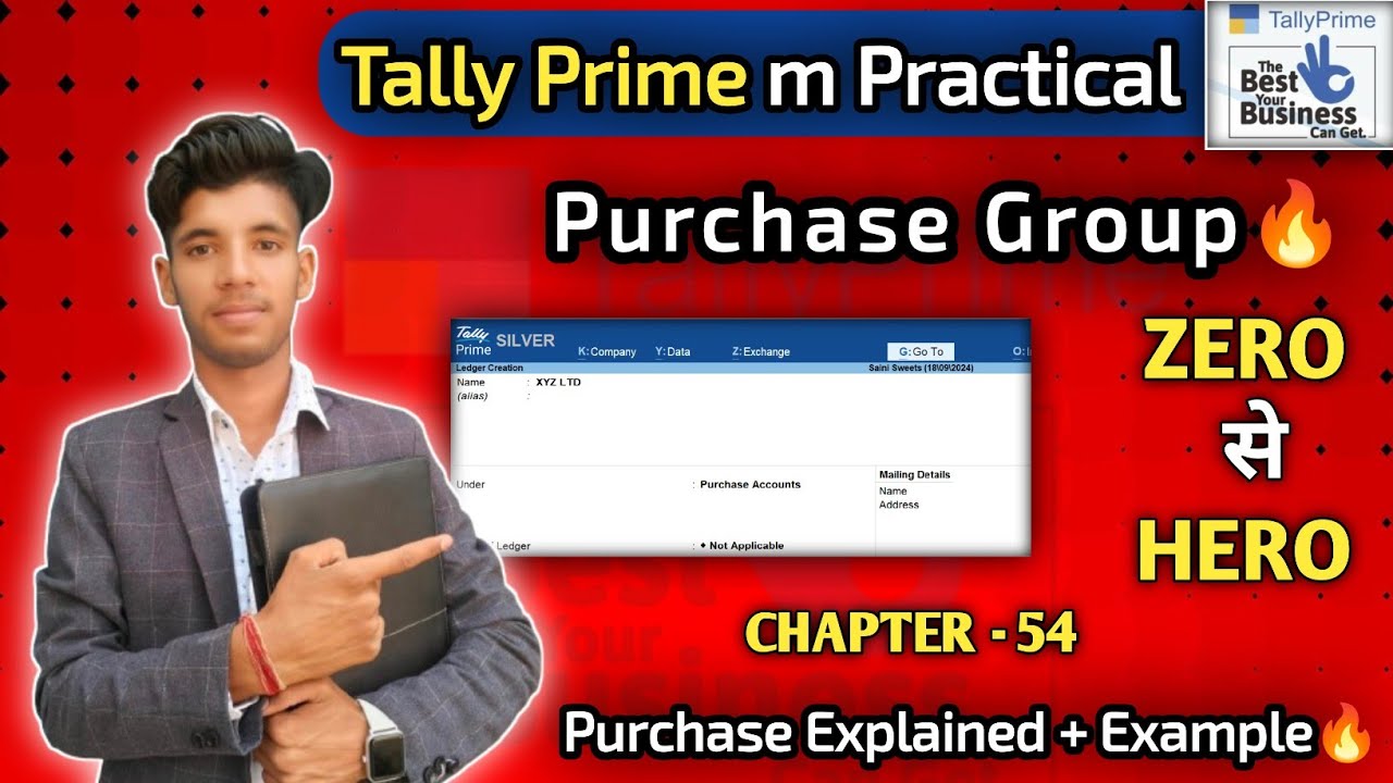 CHAPTER - 54 | USE OF PURCHASE GROUP IN TALLY PRIME | #tallyprime - YouTube