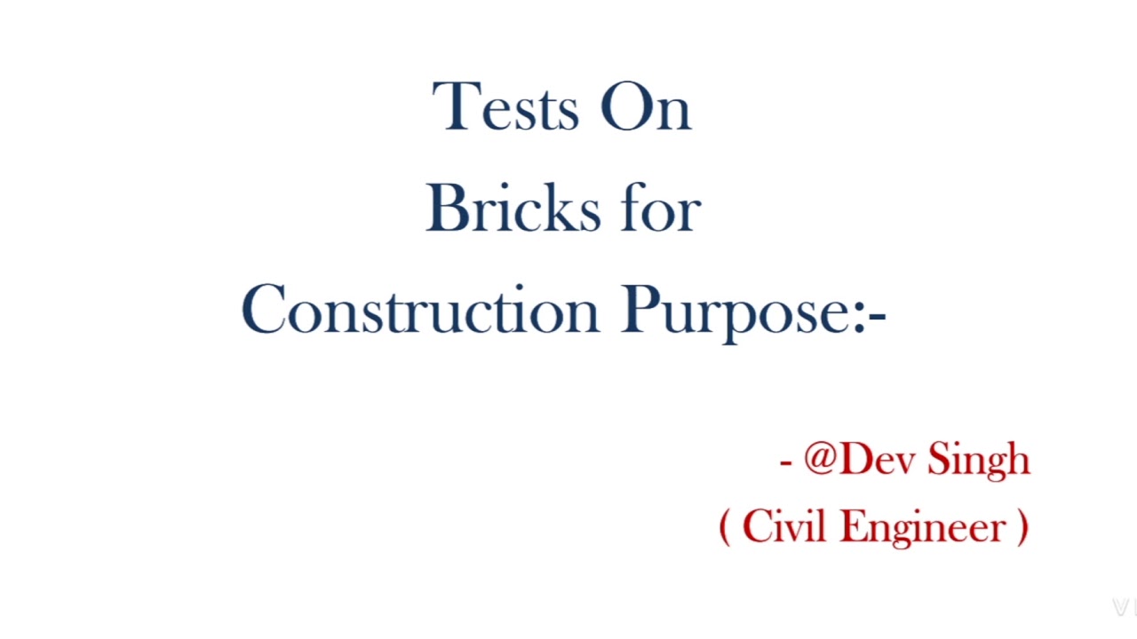 Test on Bricks || Water absorption test of brick || by Er. - YouTube