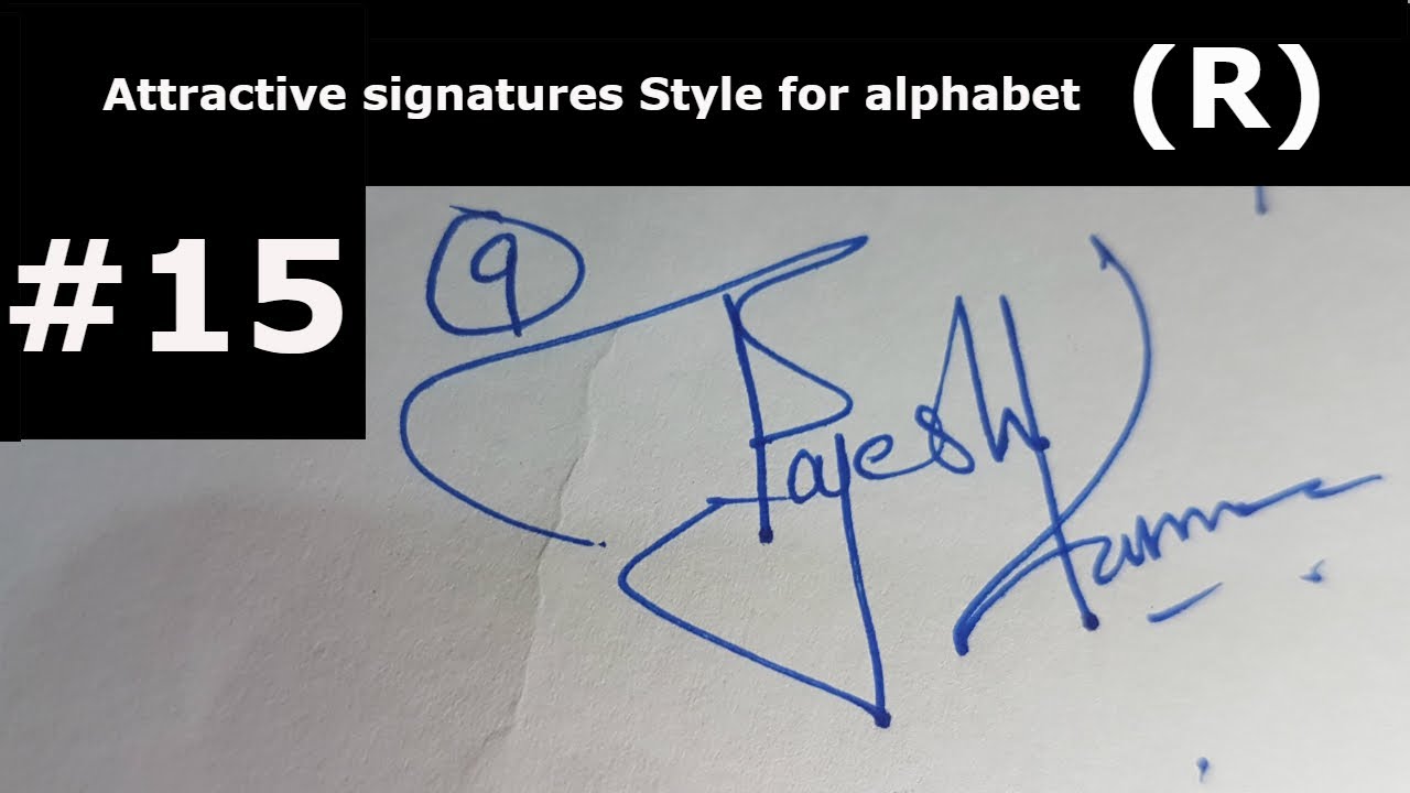 Attractive signature||How to create attractive signature for alphabet ...