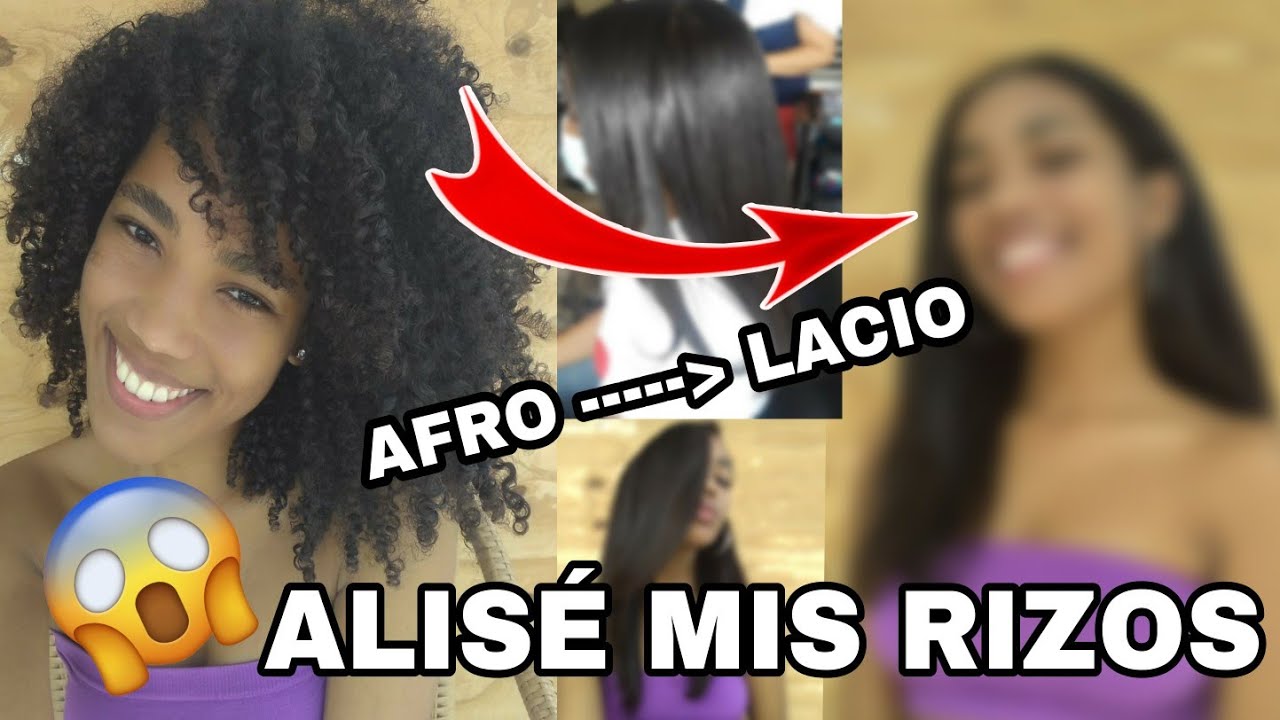 ALISÉ MI CABELLO AFRO RIZADO NATURAL 😱 DE RIZO A LISO |RIZOS 3C 4A ...