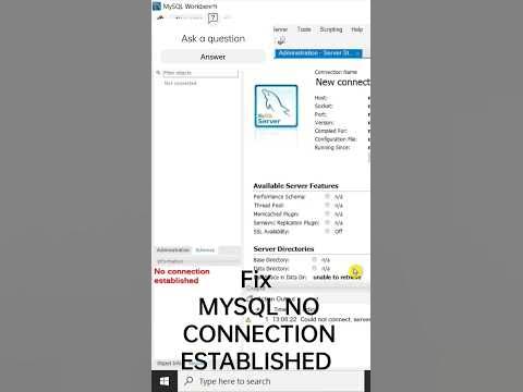 FIX Mysql no connection established in just a click. - YouTube