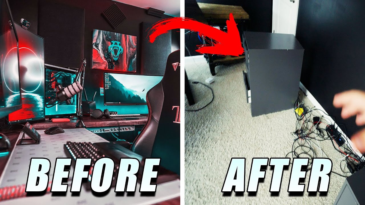 Destroying my ULTIMATE $20,000 Gaming Setup Build - YouTube