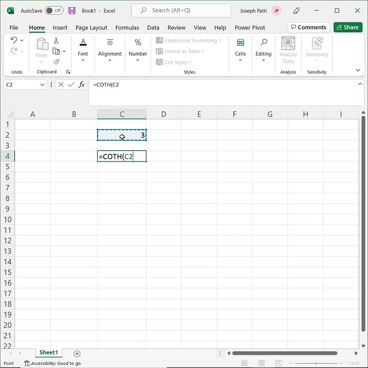 The Learnit Minute - COTH Function #Excel #Shorts - YouTube