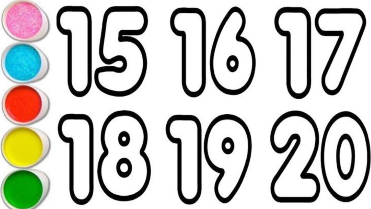 Counting drawing 15 to 20🌈🌈 || Preschool learning 🎨🎨🎨|| Super easy ...