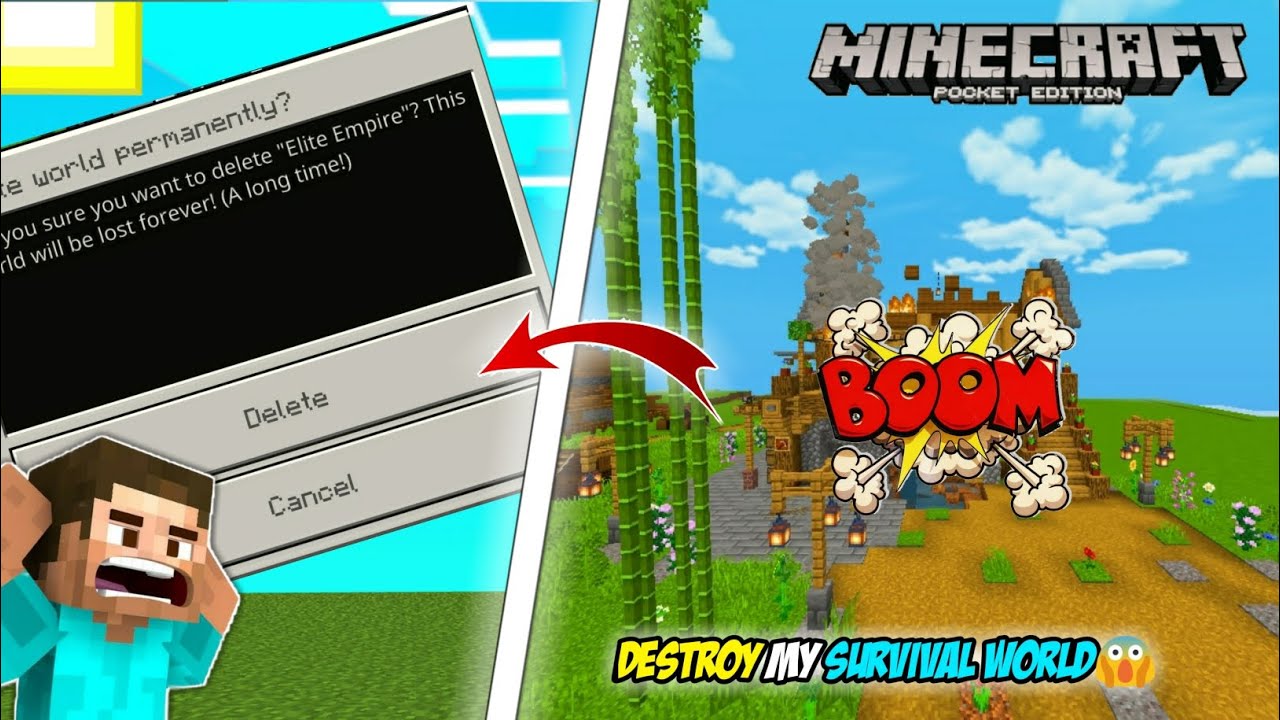 Why I Destroy my Survival World in minecraft? - YouTube