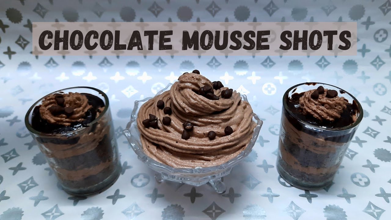 Chocolate mousse shots - YouTube