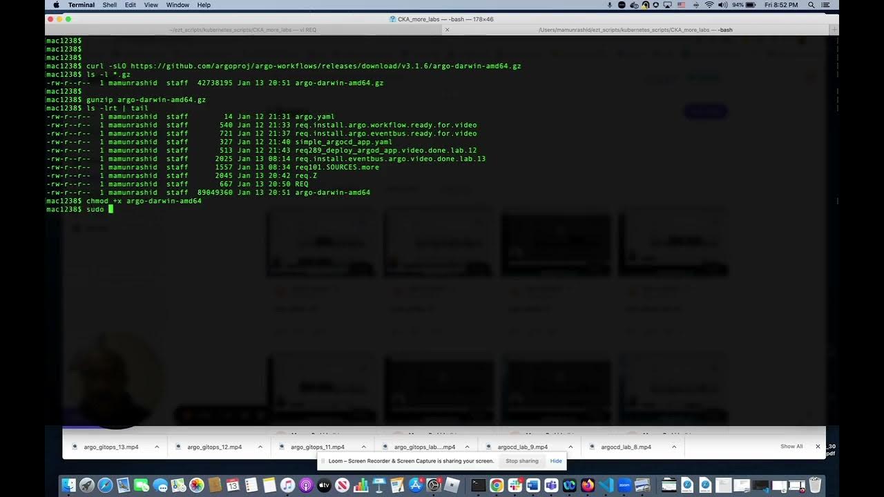 Argo Gitops Lab 14 Install Argo Workflow Cli On Mac And Verify Youtube