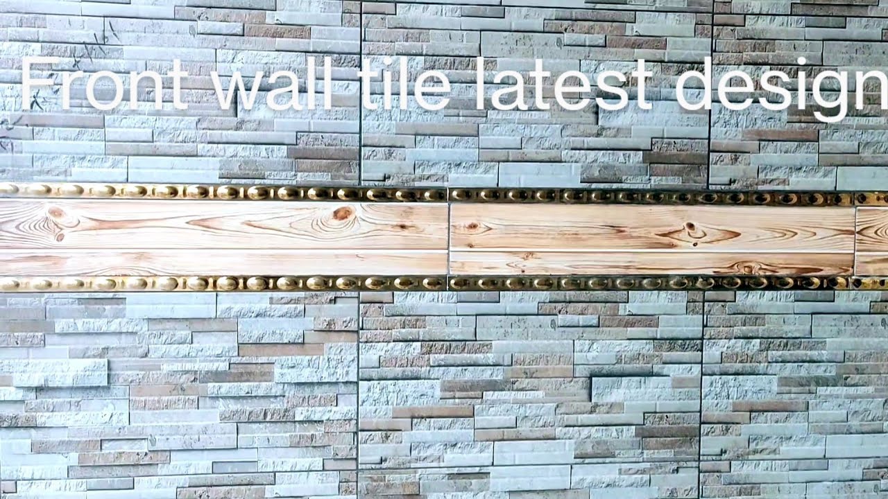 latest modern front wall tile design - YouTube