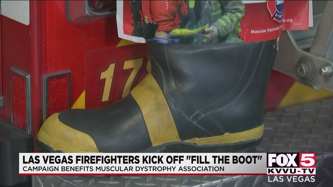 Las Vegas firefighters kick off 'fill the boot' campaign - YouTube