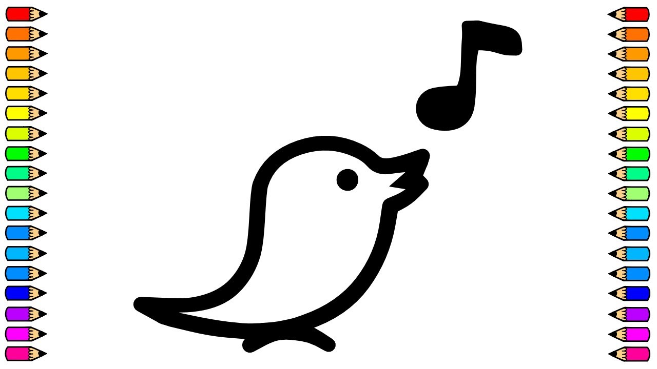 Cómo dibujar un PÁJARO QUE CANTA / Dibujo de PÁJARO QUE CANTA paso a ...