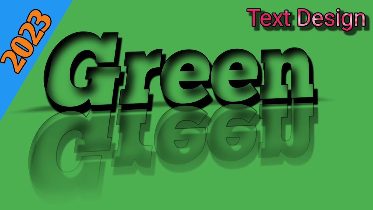 Text Design||Green Text Design||Text Design kaise kare||3D Text Design# ...