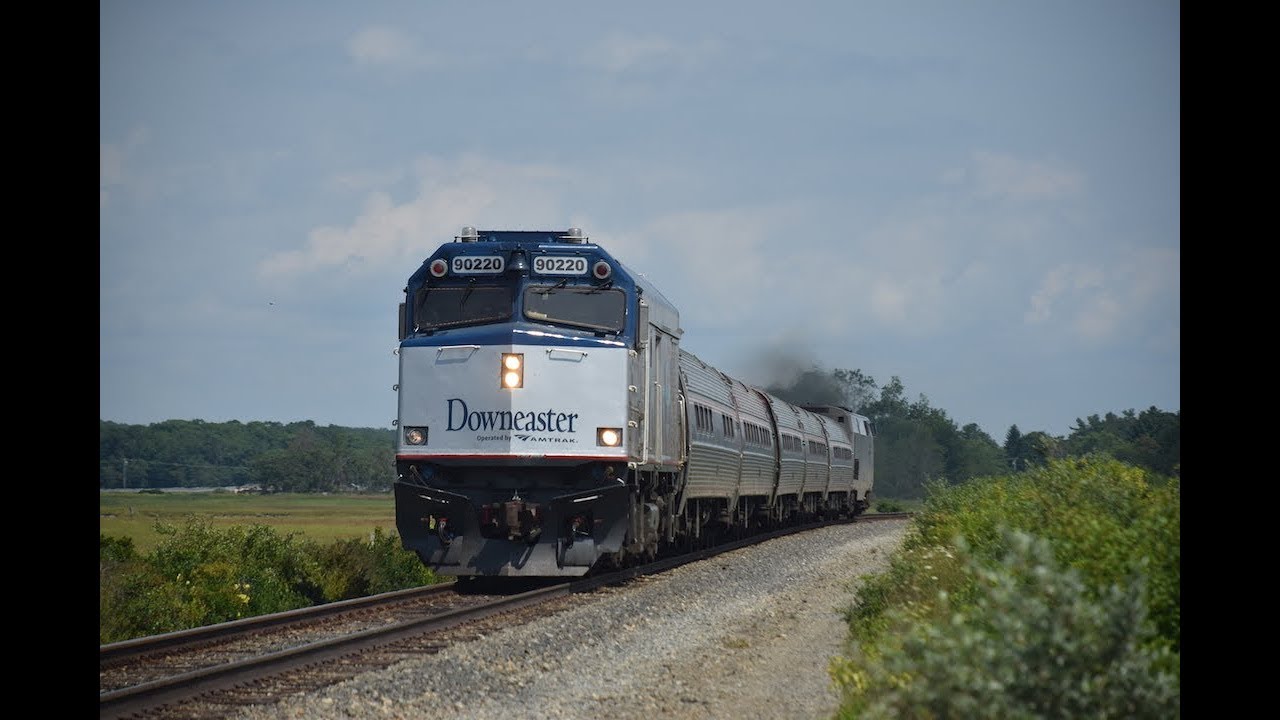 Amtrak Downeaster Trains in Maine! - YouTube