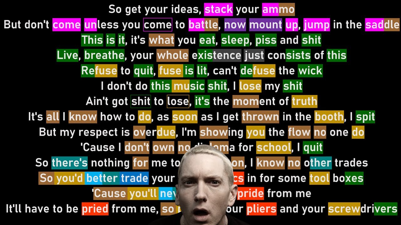 Eminem - Survival (Rhyme Scheme) - YouTube