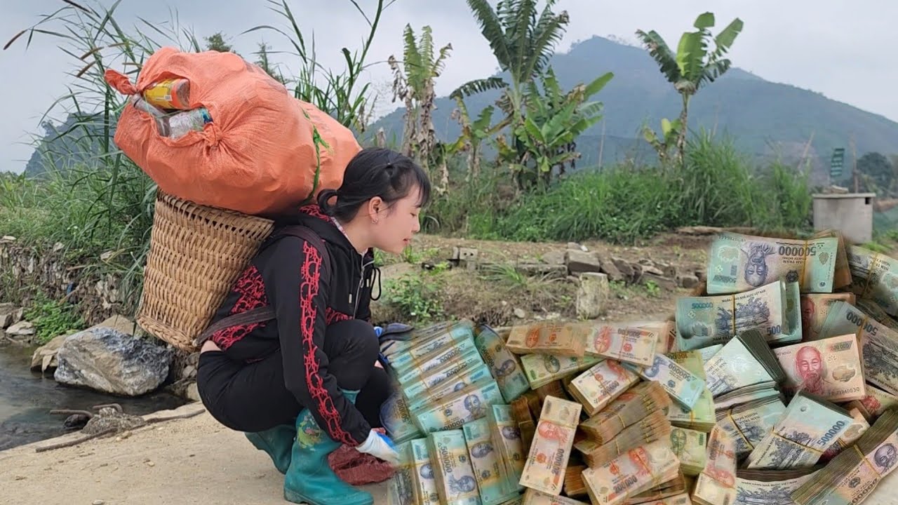 FULL VIDEO :130 days of the young girl's life of collecting scrap ...