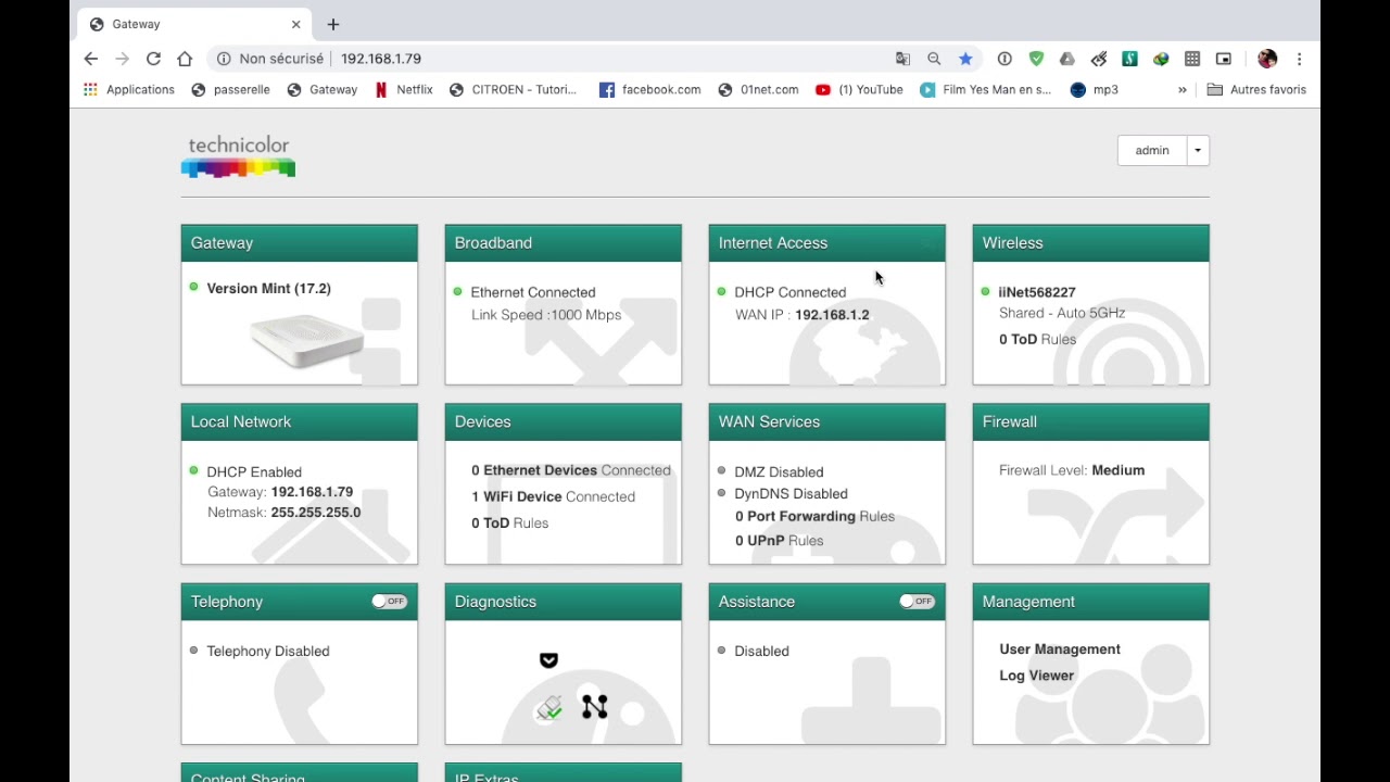 Setup 2 getway lan to wan MediaAccess TG789vac v2 - YouTube