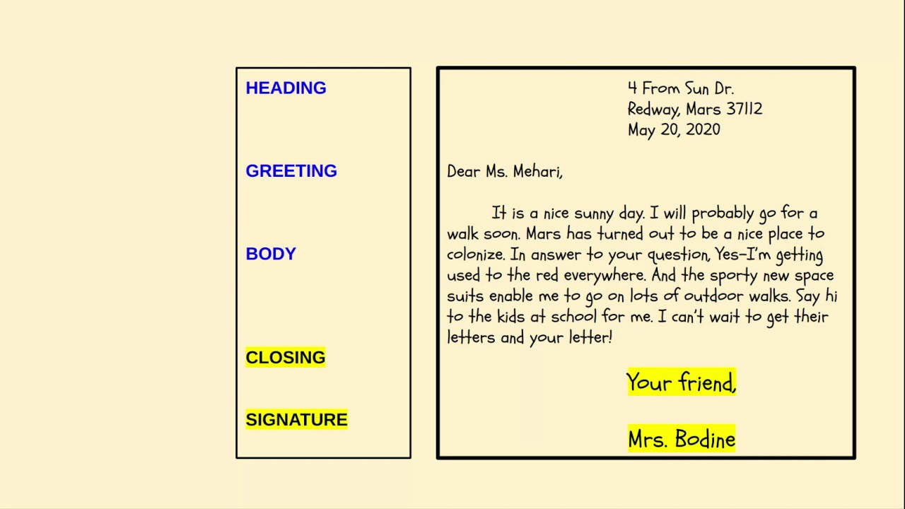 Grade 3 Grammar Friendly Letter Ch15 - YouTube