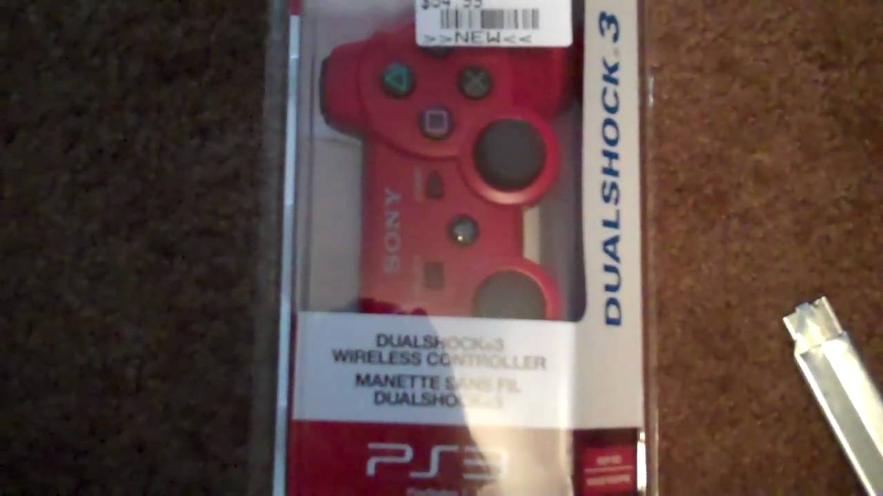 Red Playstation 3 Controller Unboxing - YouTube