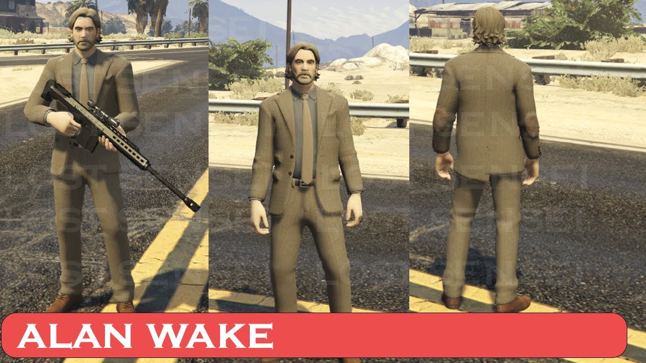 Alan Wake Fortnite GTA V PED / MOD - YouTube