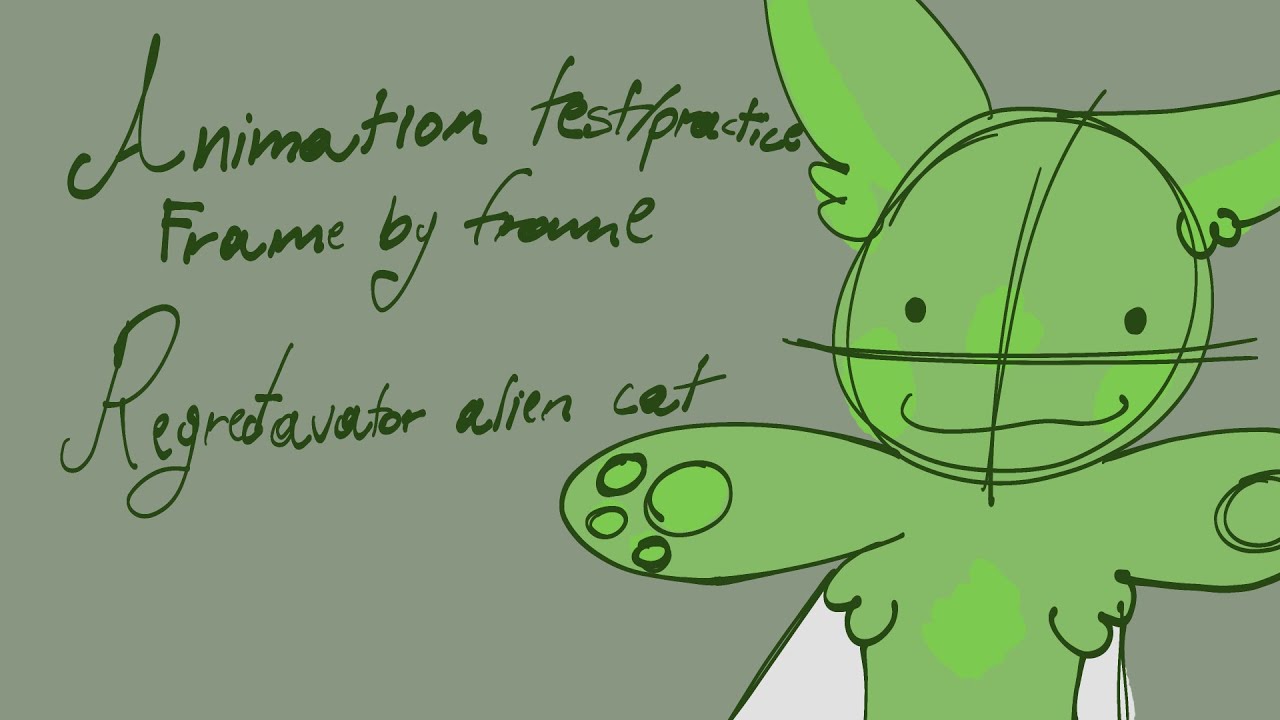 Regretavator Alien cat! (Frame by frame//animation - YouTube