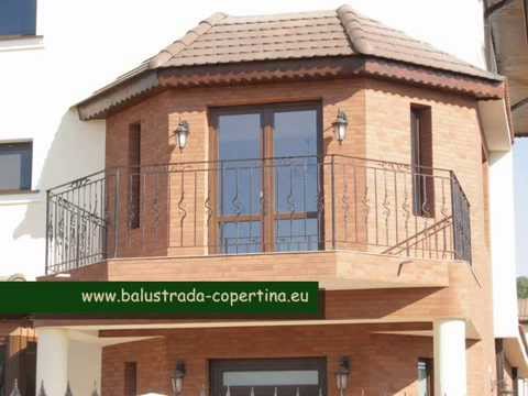 Balustrade, copertine, scari , poarta fier forjat , antichizat - YouTube