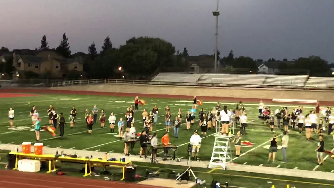 Liberty high school marching band practicing their school song - YouTube