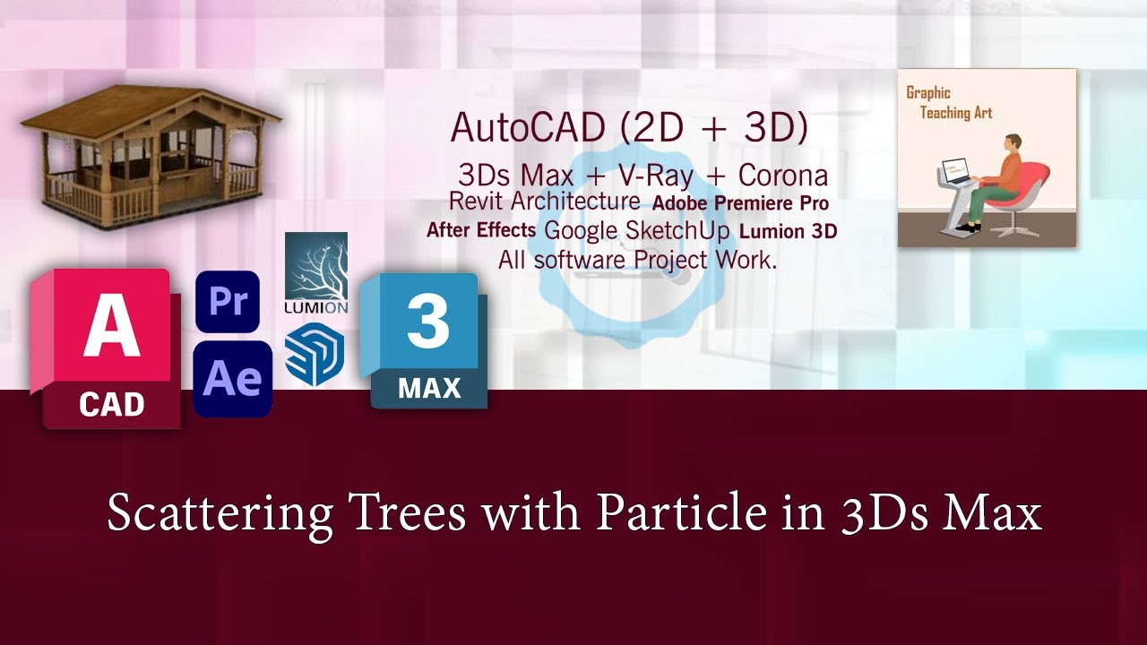 Scattering Trees with Particle in 3Ds Max - YouTube