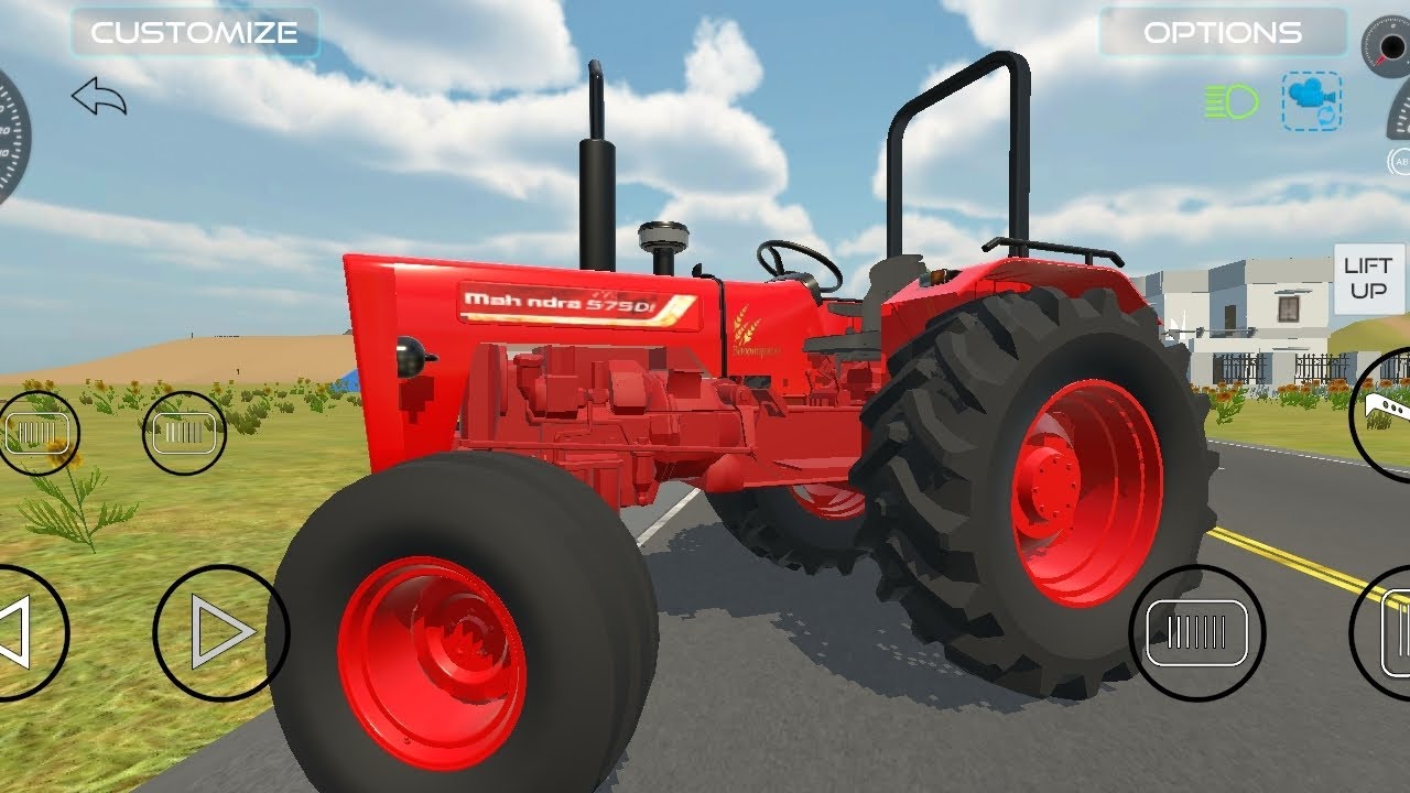 Red Mahindra Tractor Driving Simulator 3D Game Video ।। Tractors stunt ...