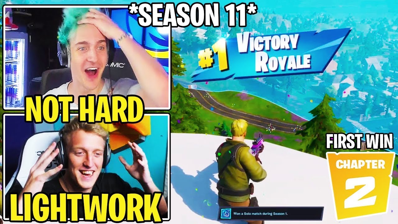 Ninja, Tfue & Streamers *FIRST* Victory Royale in Fortnite SEASON 11 ...