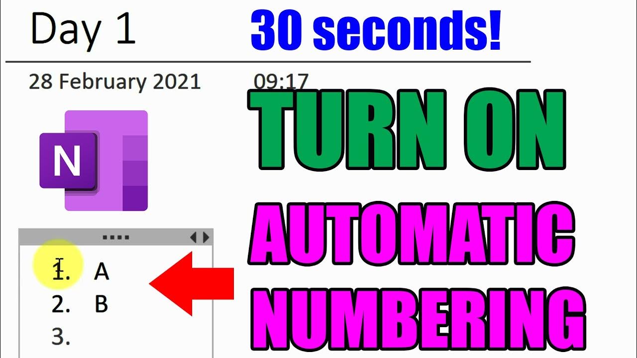 HOW TO TURN ON AUTOMATIC NUMBERING IN OneNote YouTube how-to-turn-on-automatic-numbering-in-onenote-youtube