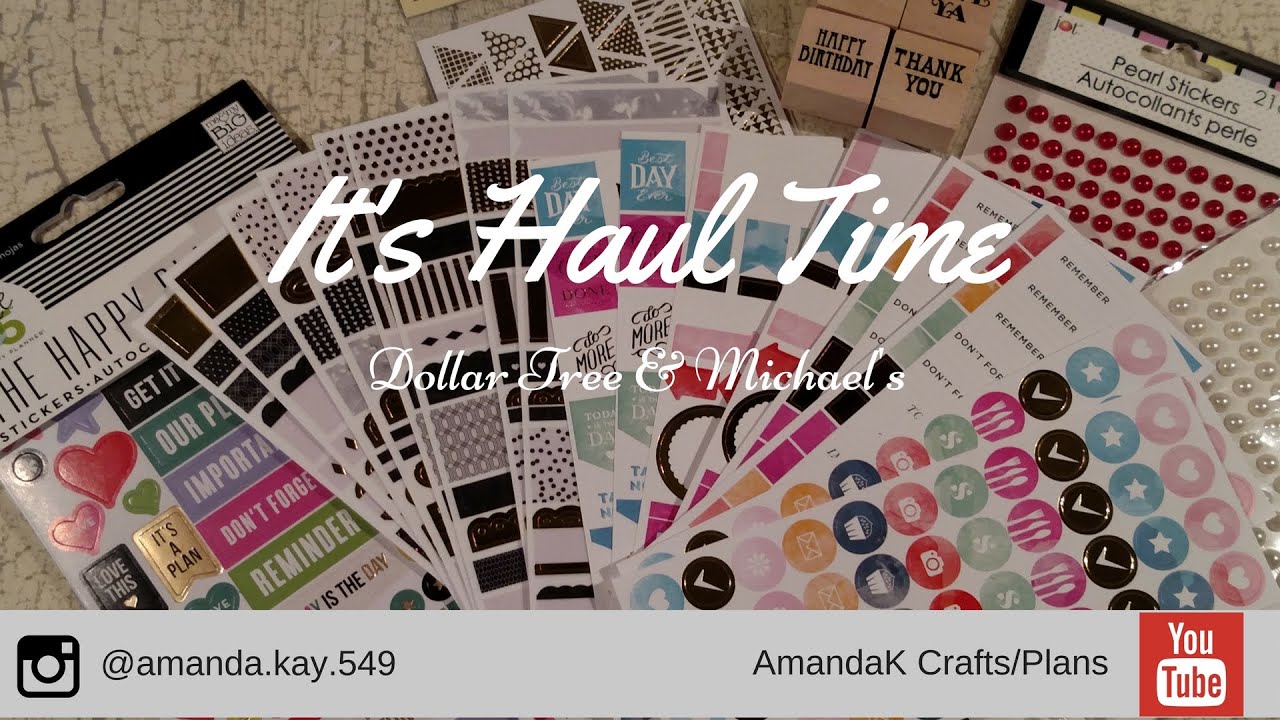 Planner Goody Haul Time ~ Dollar Tree & Michael's Again - YouTube
