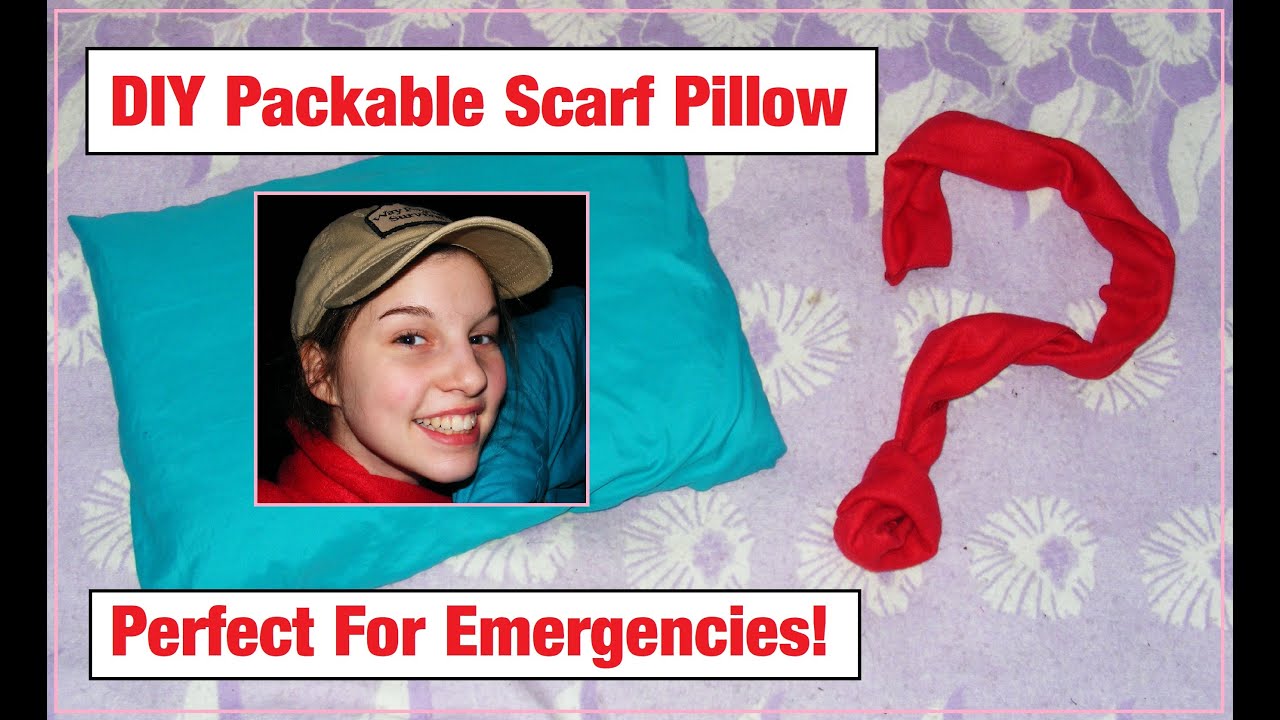DIY Emergency Scarf Pillow - YouTube
