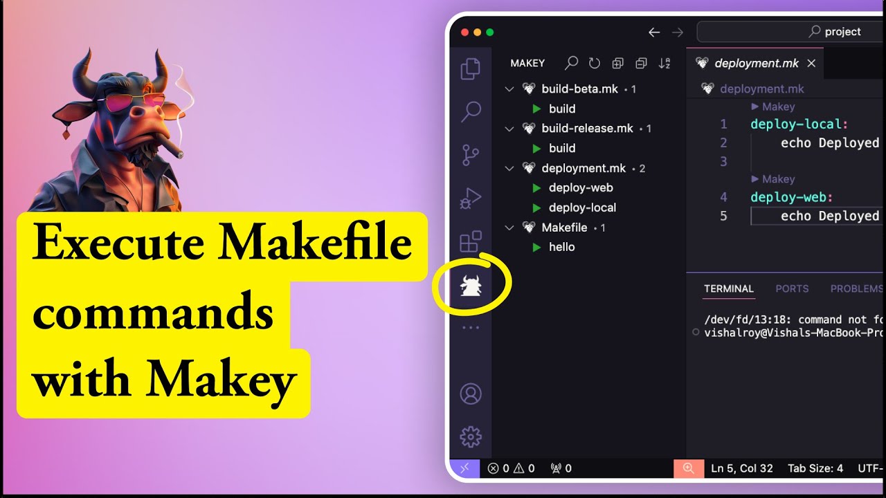 How To Execute Makefile Commands With Makey Youtube