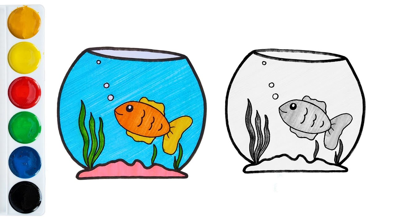 Learn How to Draw a Fish Tank Aquarium in 3 Easy Steps - YouTube
