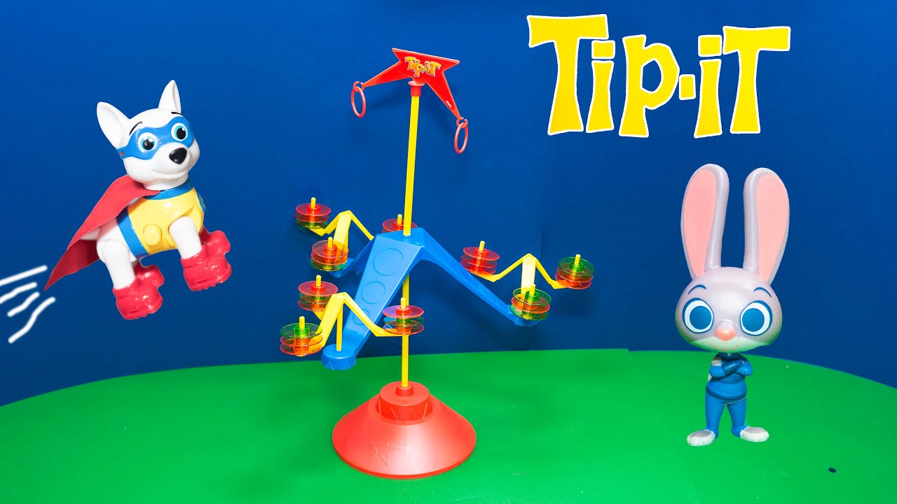How to Play Tip It Game with Paw Patrol Apollo and Lion Guard Toys ...