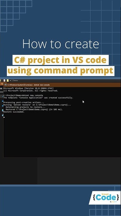 How to Create CSharp Project Using Command Prompt? | #Shorts | SimpliCode - YouTube