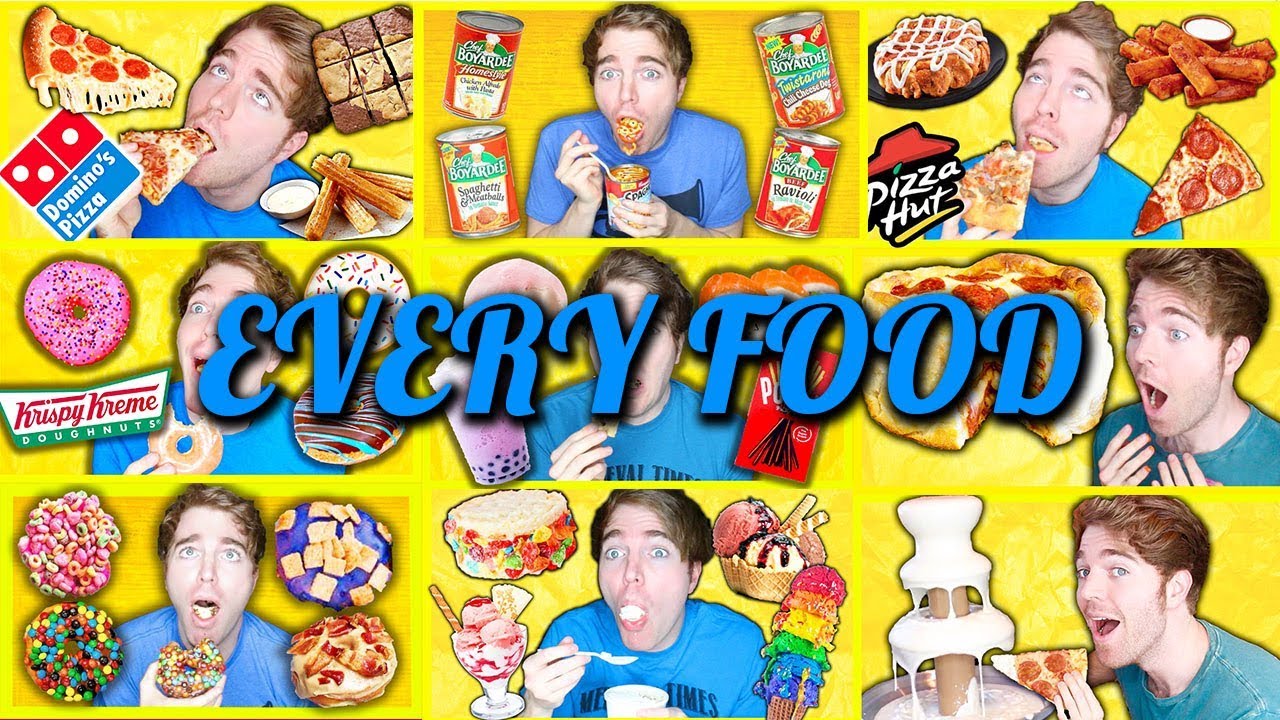 Every food SHANE has ever EATEN! - YouTube