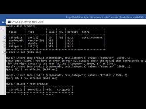 Connexion avec une base Mysql #1 - YouTube