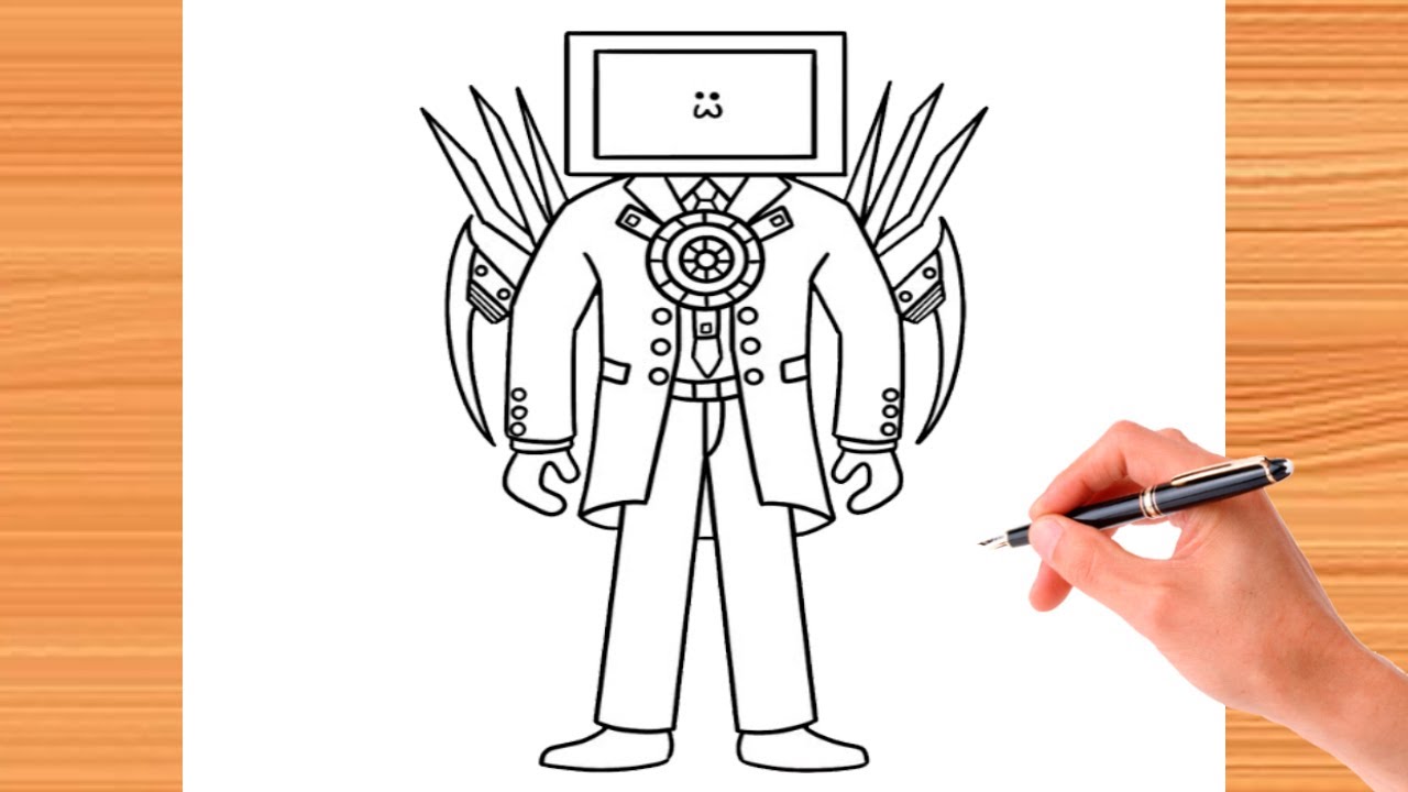 How to Draw Titan TV Man from Skibidi Toilet easy - Drawing Step by ...