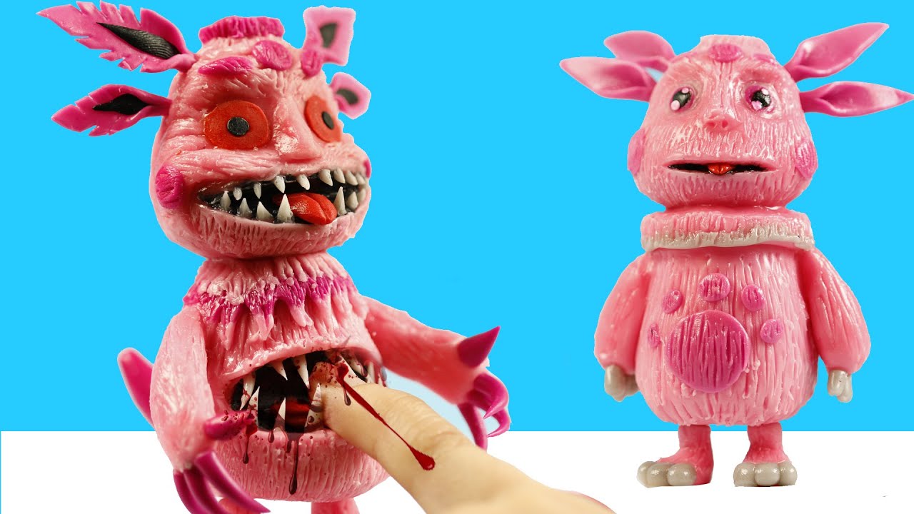 Making Monster Moonzy with Clay Handmade Clay Tutorial - YouTube