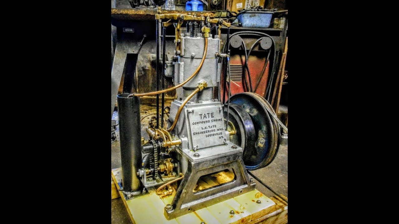 1937 Experimental Tate Compound Compression 2-Stroke Engine - YouTube