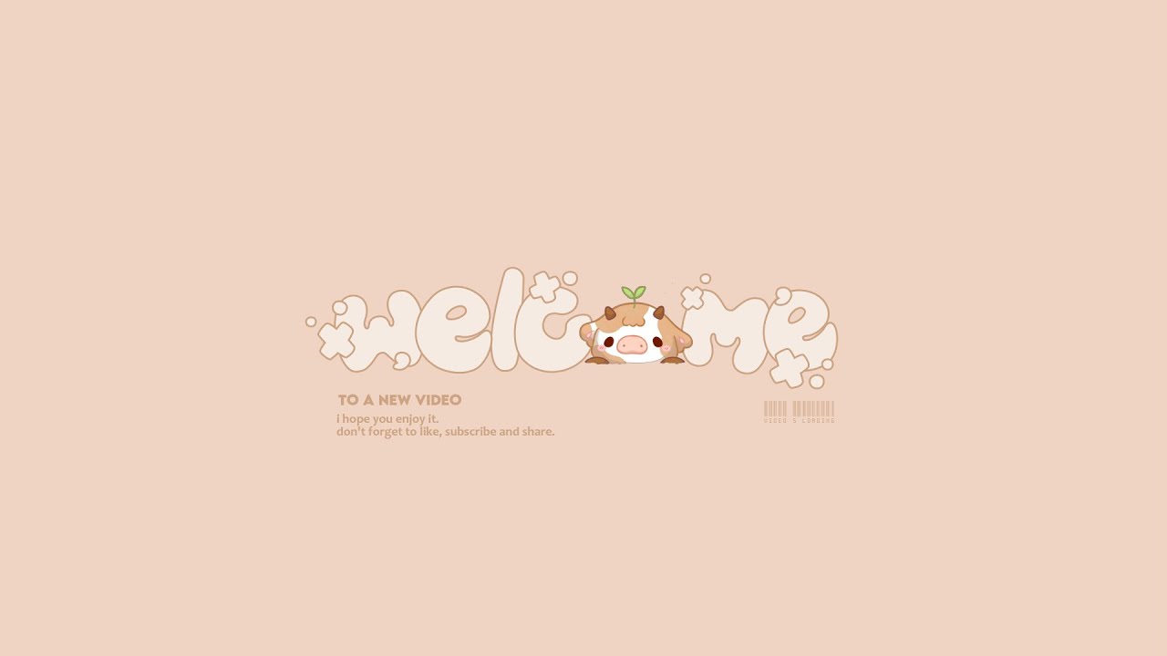 cute aesthetic Intro & Outro templates (with cow) | FREE FOR USE - YouTube