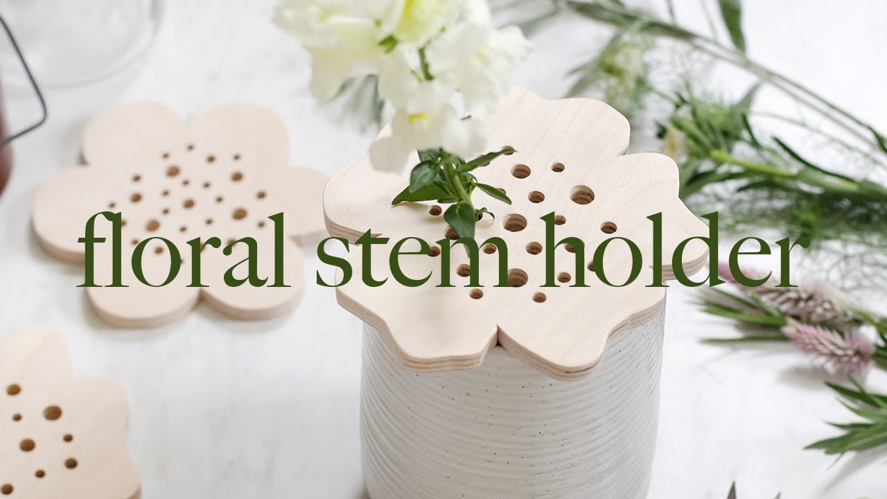 DIY Wooden Floral Stem Holder - YouTube
