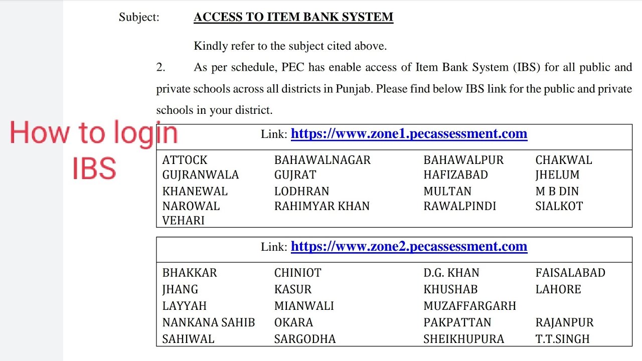 How to Login PEC Item Bank System and Generate Papers|login IBS| - YouTube