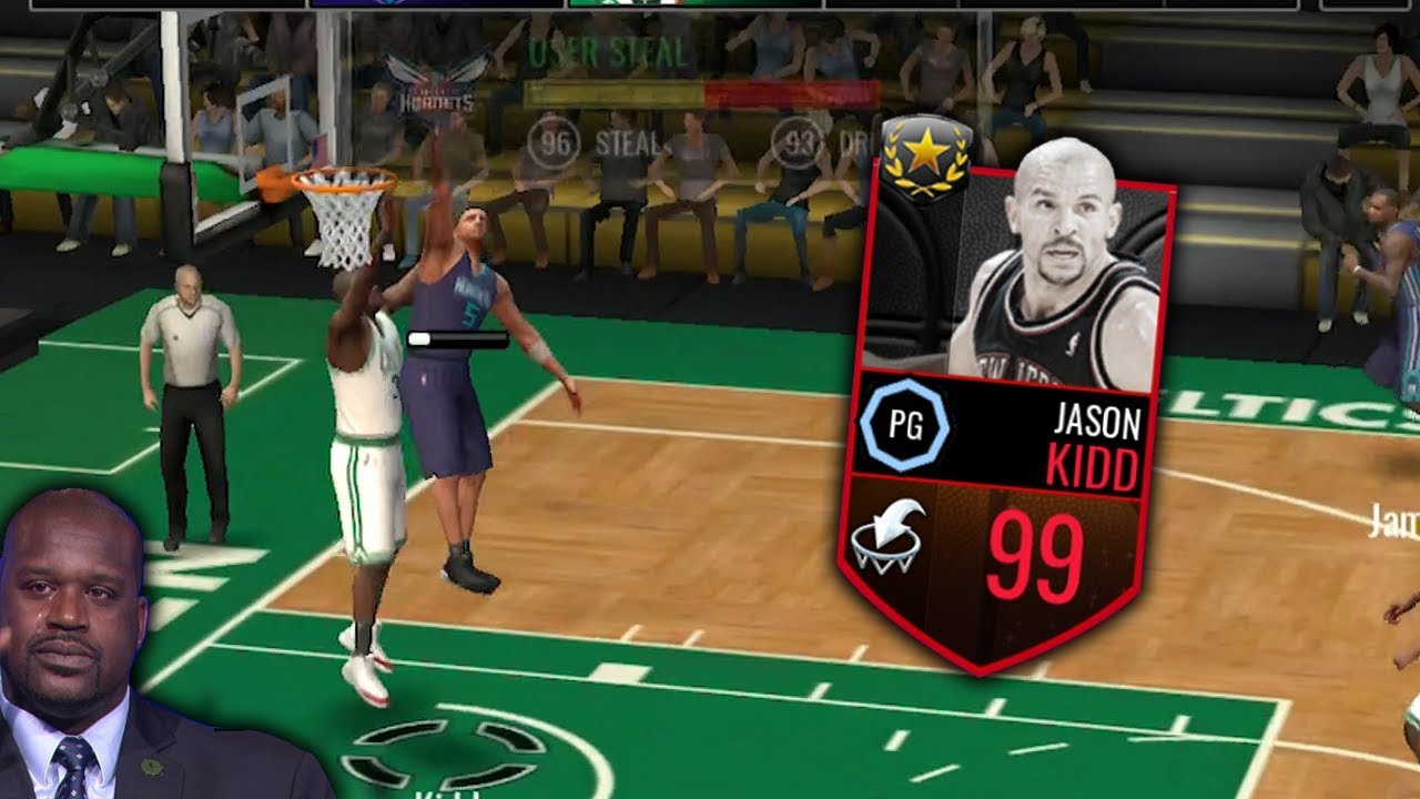 HE POSTERIZED SHAQ!! 99 OVR DOUBLE CLUTCH JASON KIDD GAMEPLAY IN NBA ...