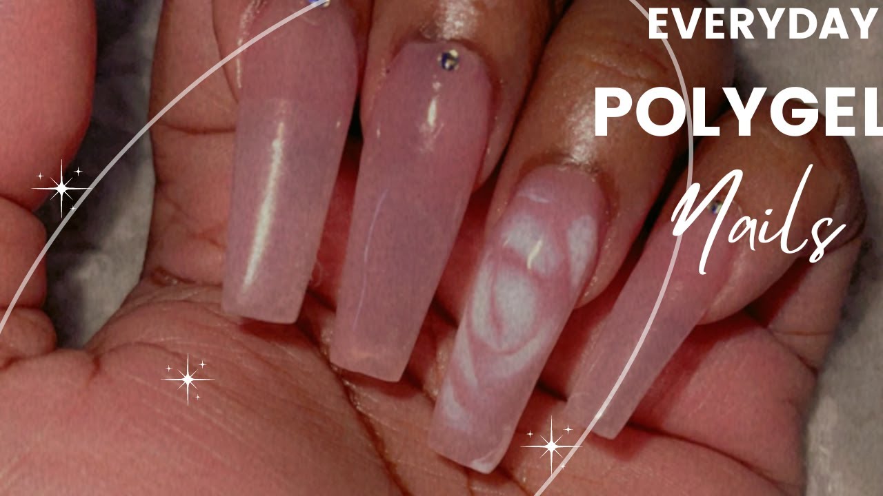 Simple Polygel Nails - YouTube