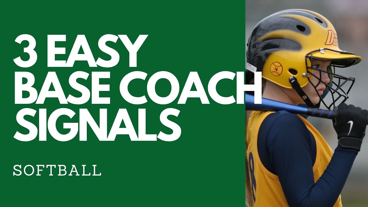 Softball Base Coaching Signals - Three Easy Signals | How to - YouTube