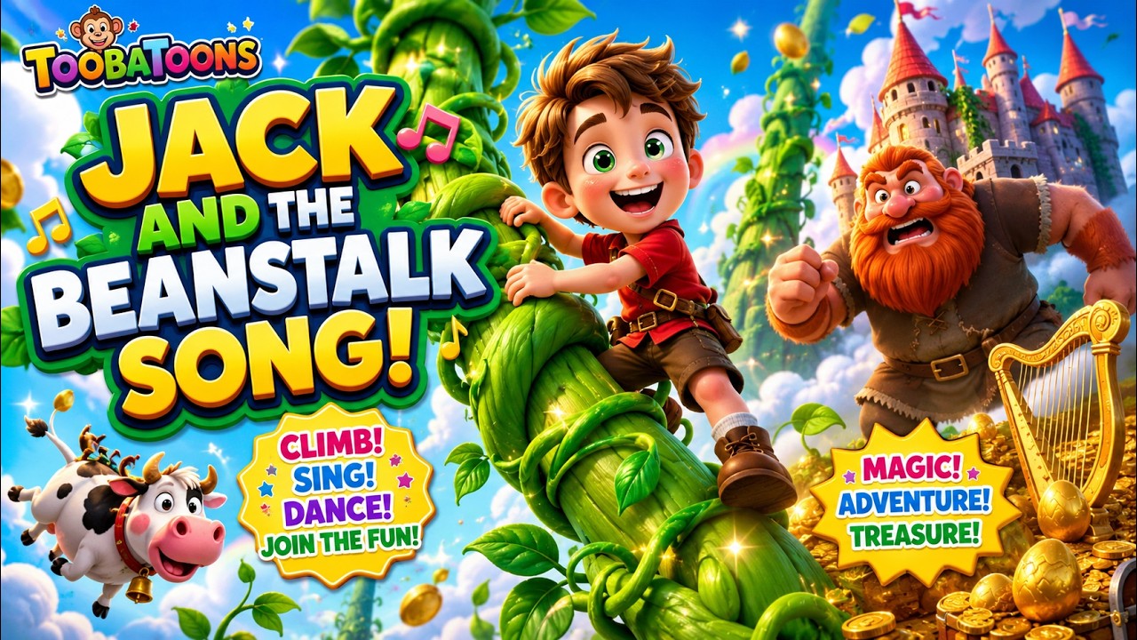 Jack Climbs a GIANT Magic Beanstalk | Fun Kids Cartoon Song🌱 | Fairy ...